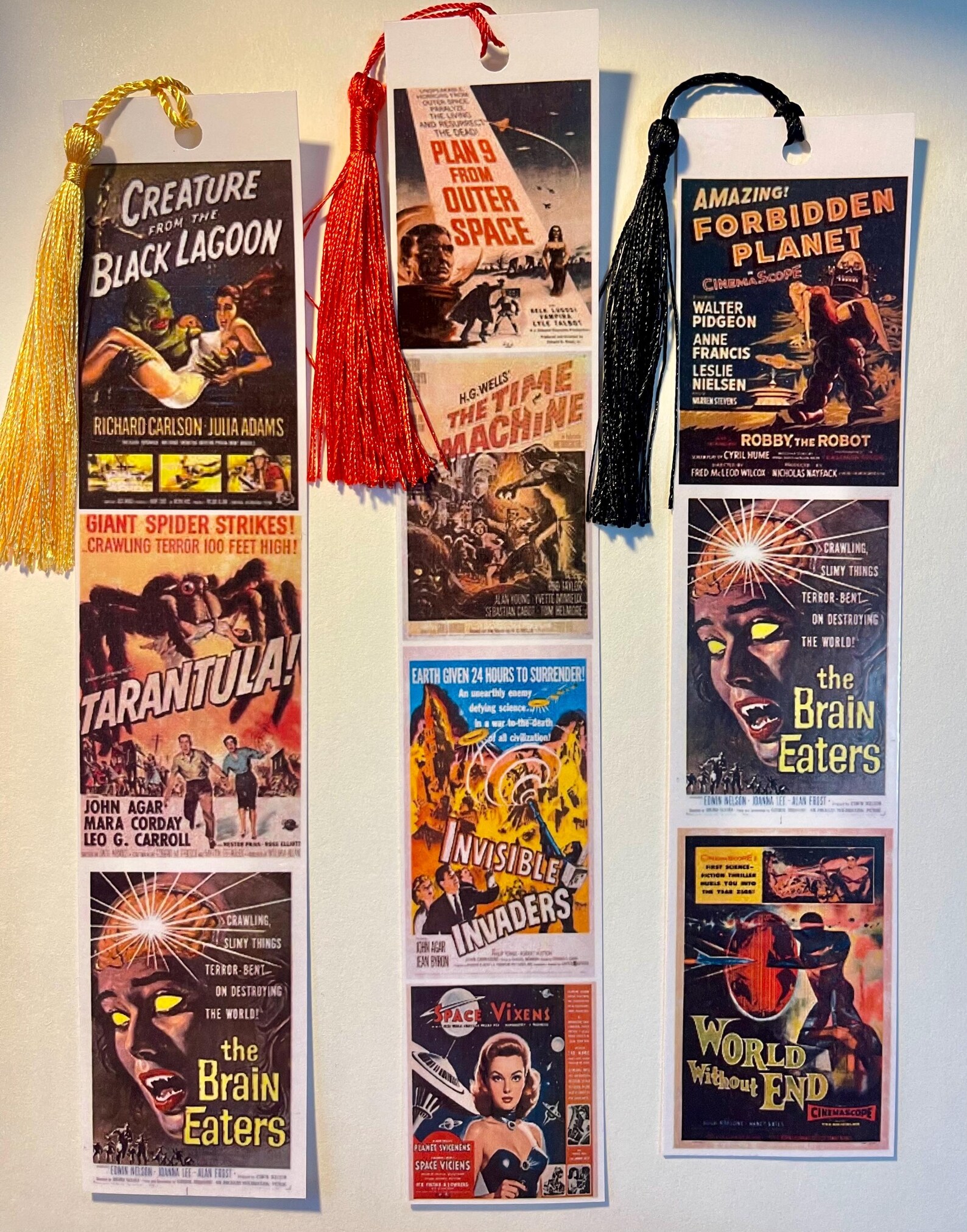 1950’s Sci-fi Movie Posters Collection — Set of 3 Bookmarks - Etsy