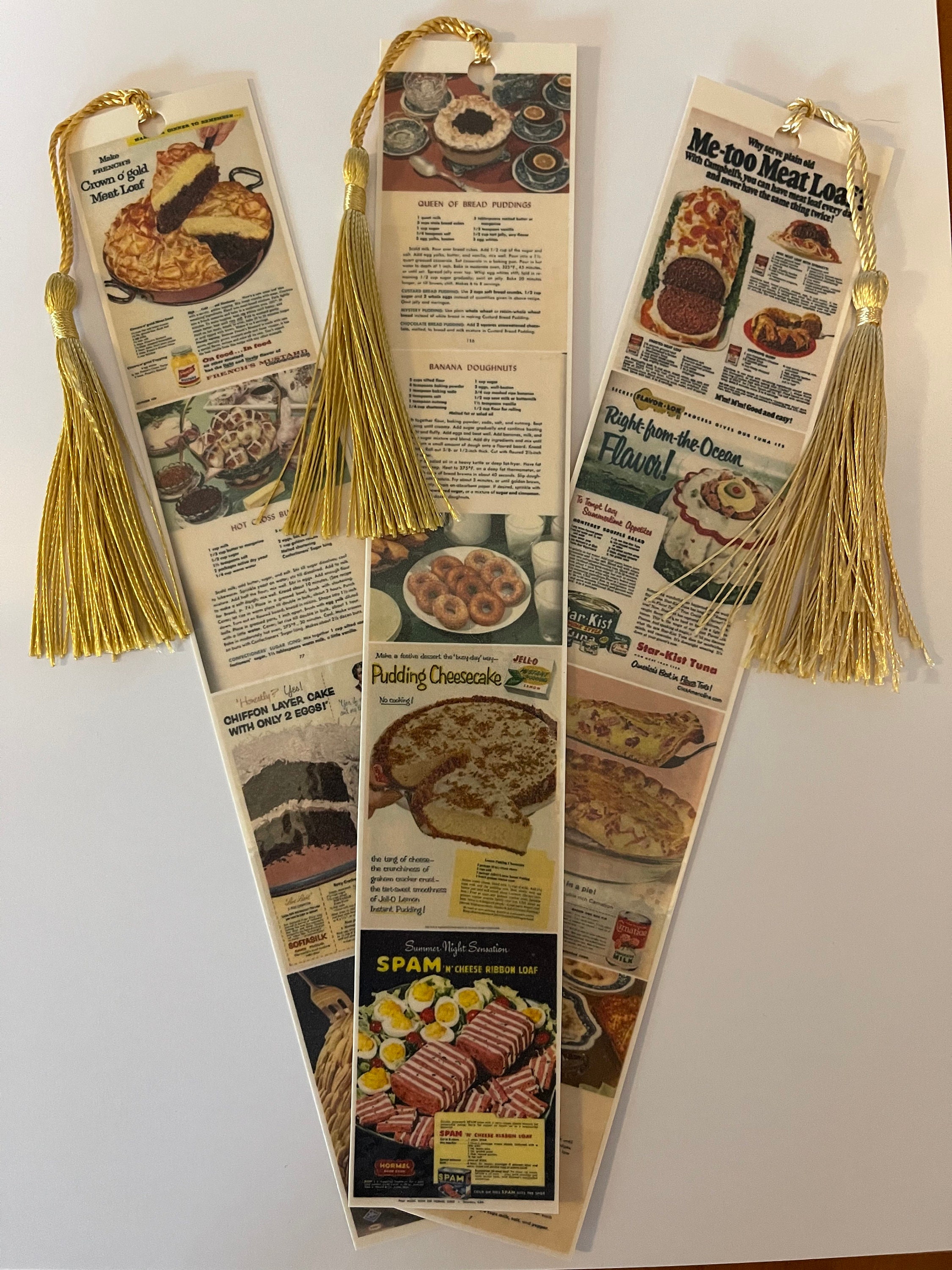Vintage Recipes- Set of 3-laminated Bookmarks - Etsy
