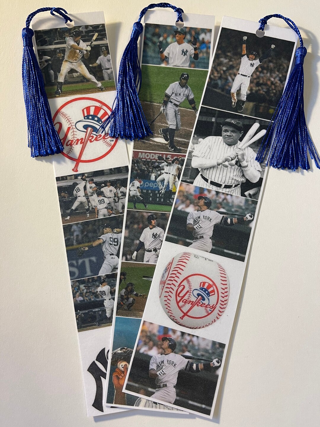 Yankees Collage-set of 3 Laminated Bookmarks - Etsy