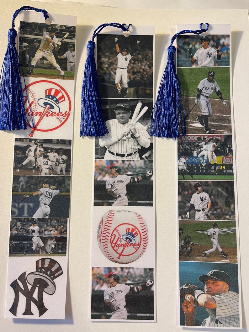 Yankees Collage-set of 3 Laminated Bookmarks - Etsy