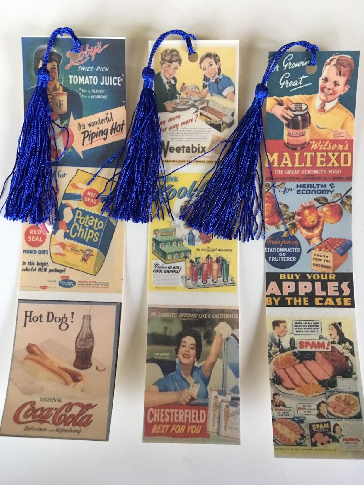 Vintage Ads- From the 1940's- Set of 3 Laminated Bookmarks - Etsy