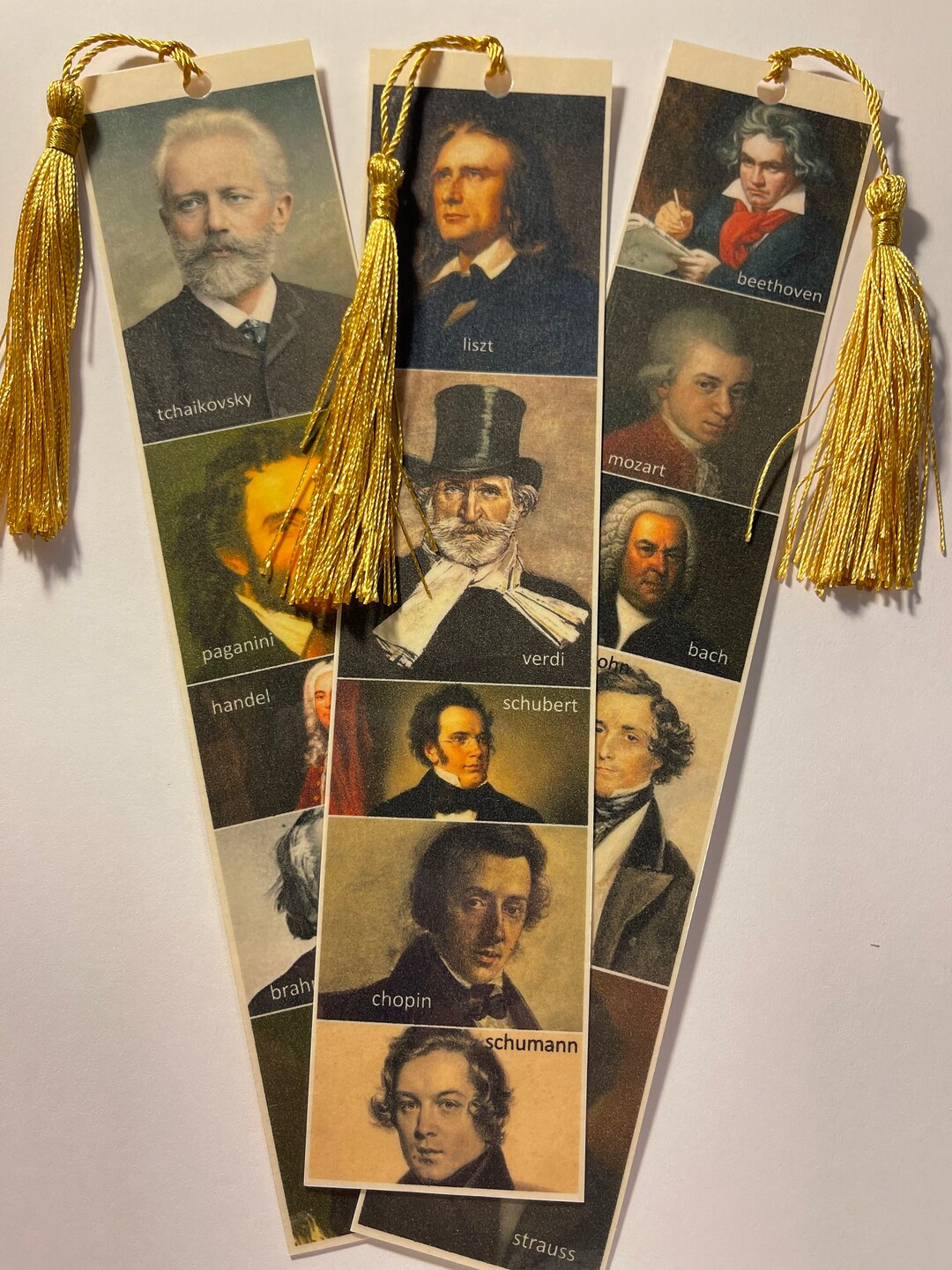 Classical Greats- Set of 3-- Laminated Bookmarks - Etsy