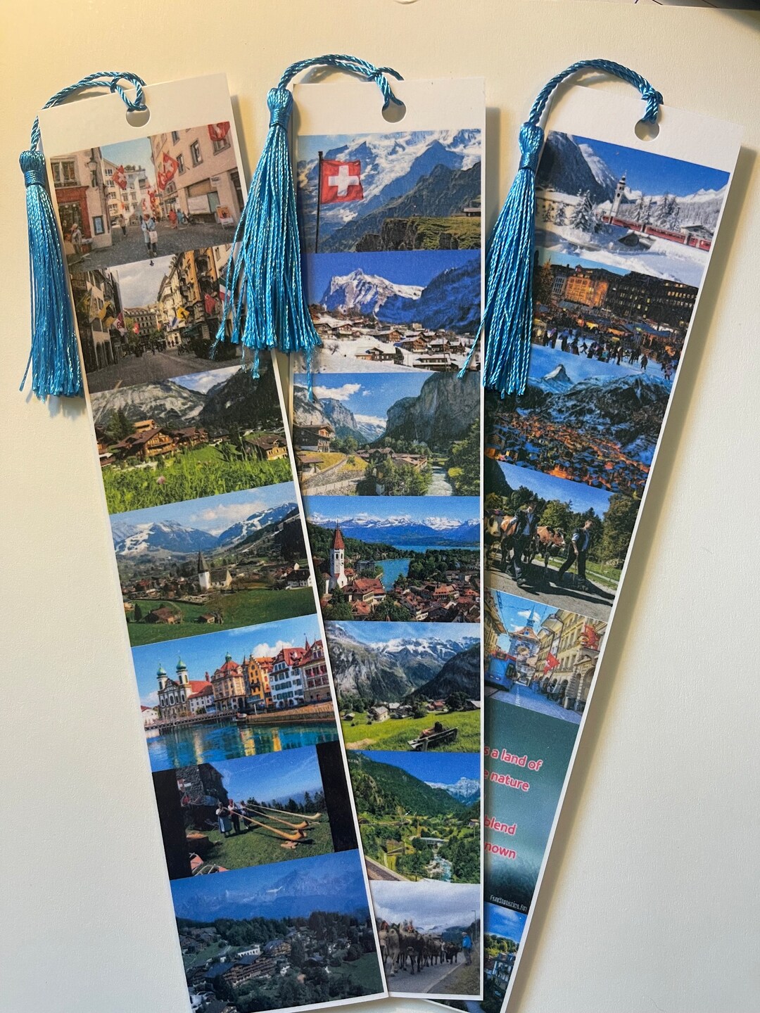 Switzerland Collage - Set of 3 Laminated Bookmarks - Etsy