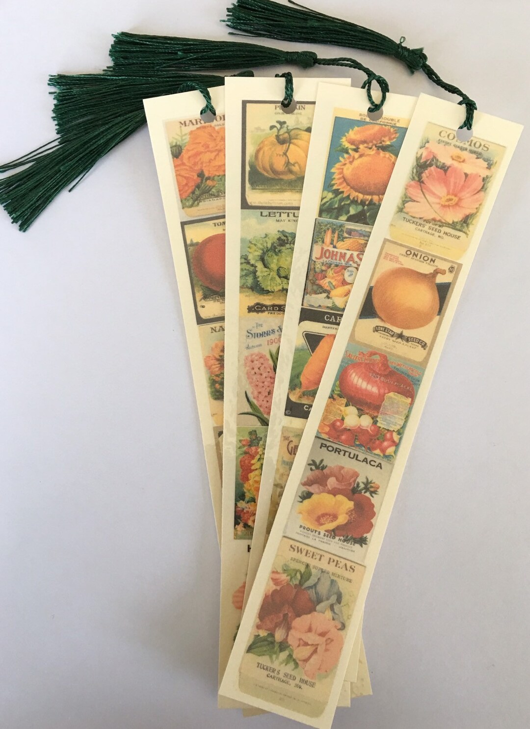 Vintage Seed Packets Set of 4- Large Bookmarks-laminated Bookmarks - Etsy