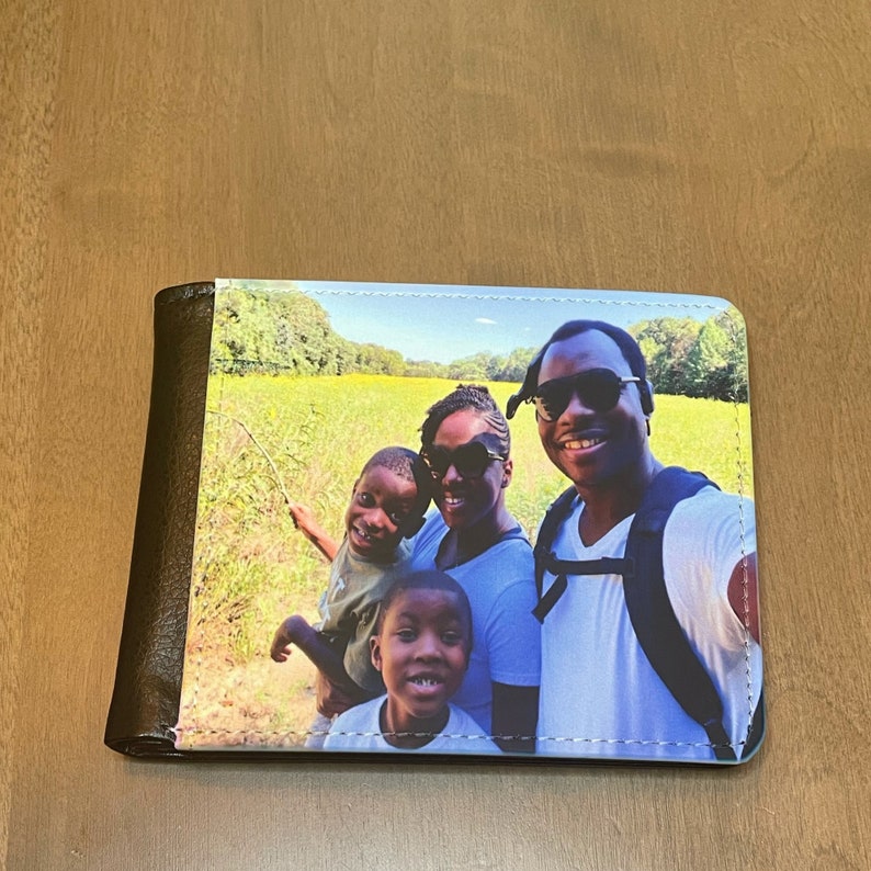 Picture Wallet, Father's Day Wallet, Holiday Gifts for Dad, Dad Gift PU ...