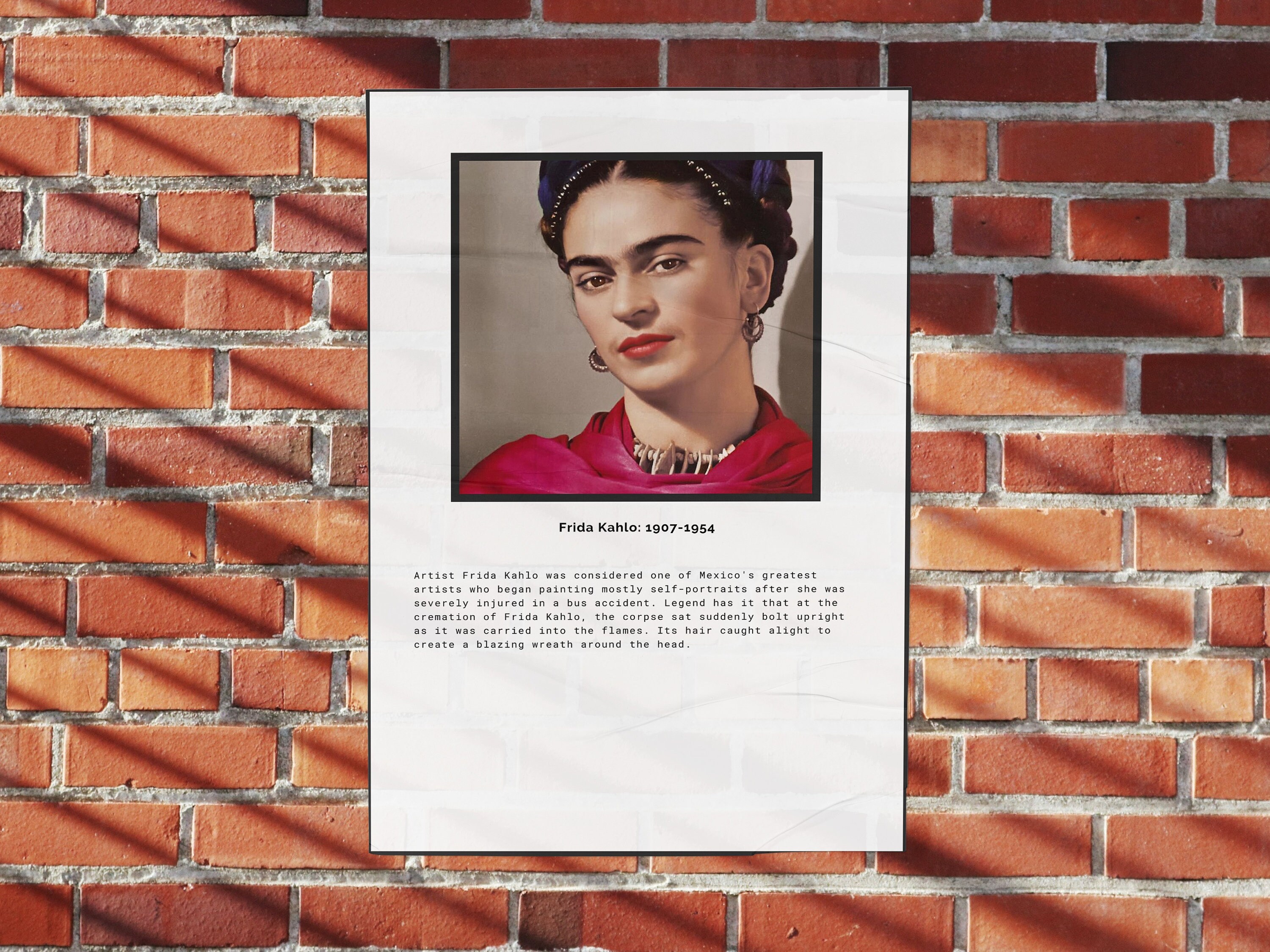 Frida Kahlo Poster, Printable Frida Wall Art, Vintage Poster, Frida ...