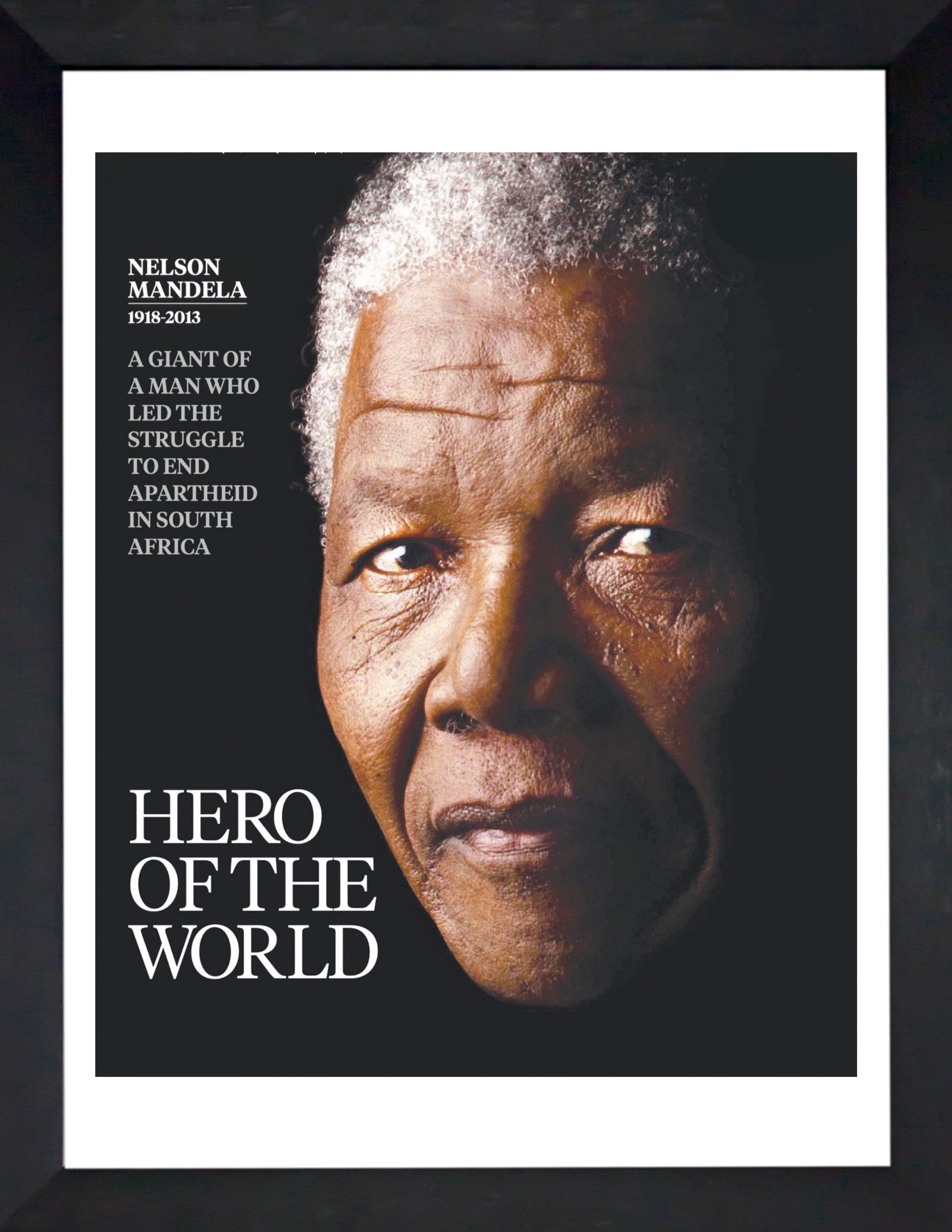 Nelson Mandela Poster Printable Wall Art Vintage Magazine | Etsy