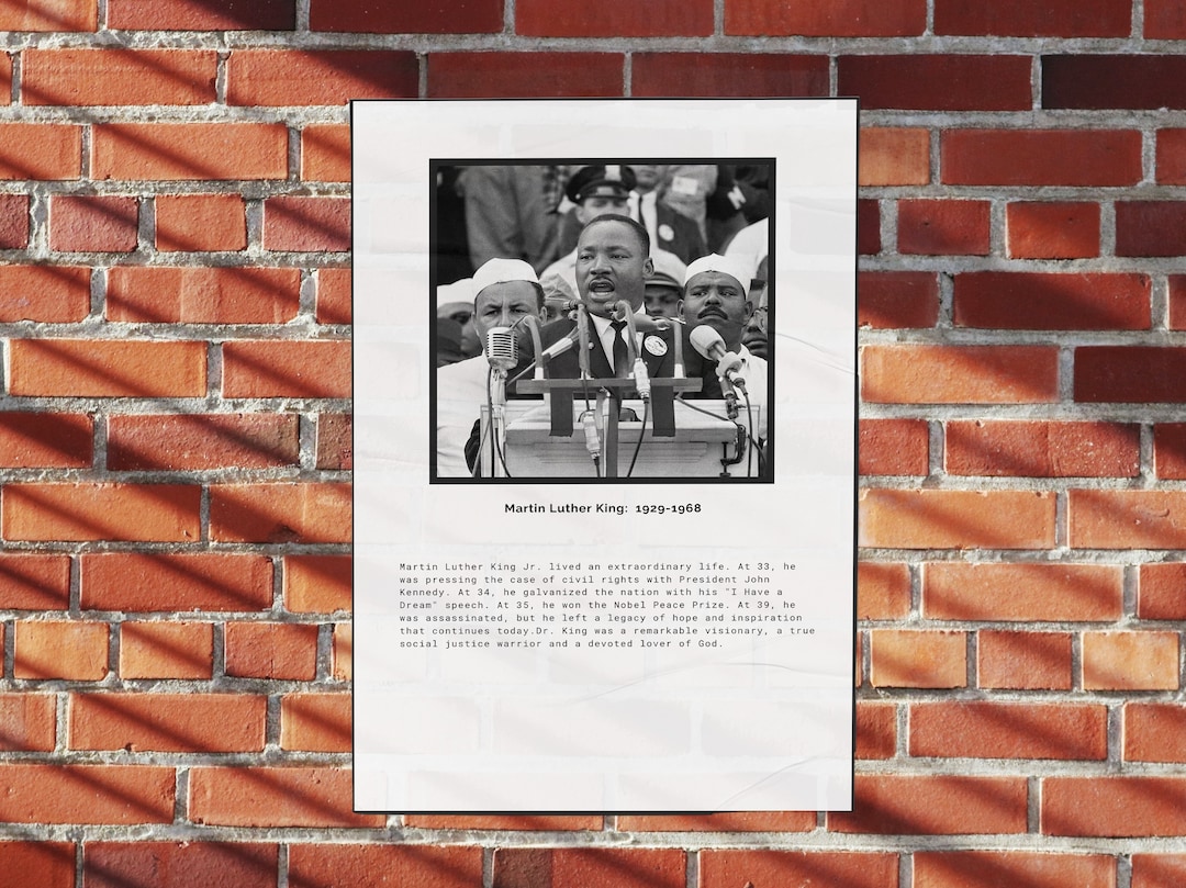 Martin Luther King "i Have a Dream" Speech Poster, School Wall Decor ...