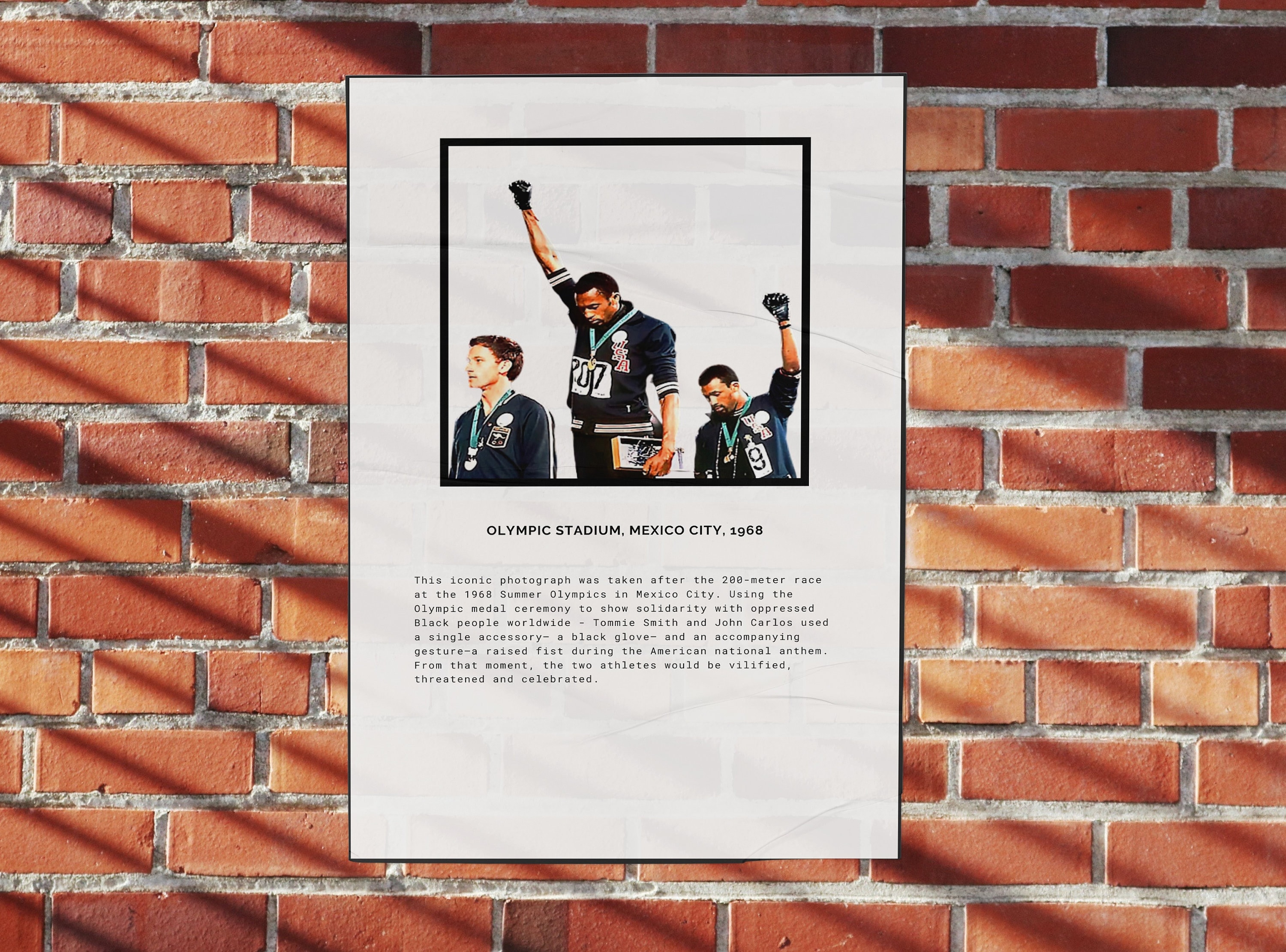 Black Power Salute Poster, John Carlos and Tommie Smith, 1968 Olympics ...
