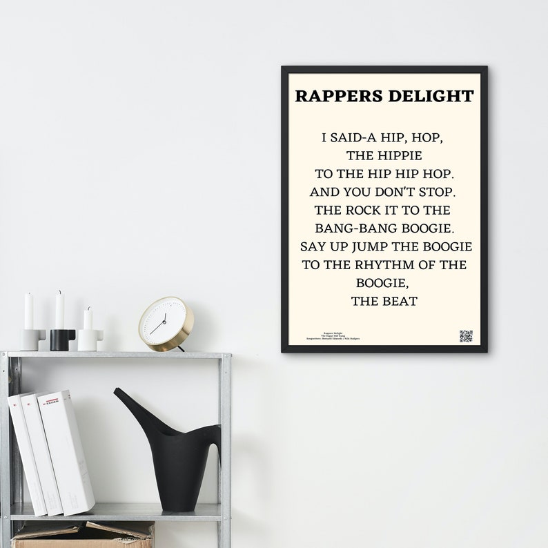 Rappers Delight Poster Set of 2, Sugar Hill Gang, 2 Wall Art Printable ...