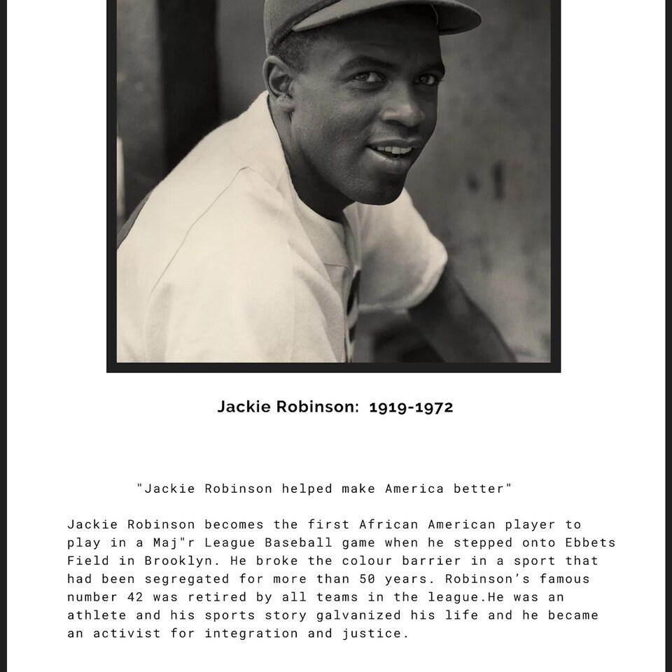 Jackie Robinson Poster, Baseball Coach Gift, History Art Print sold by ...