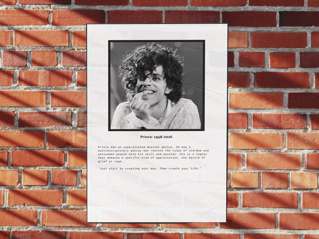 Prince Poster, Music Poster, Wall Decor, Prince Musician, Print at Home ...
