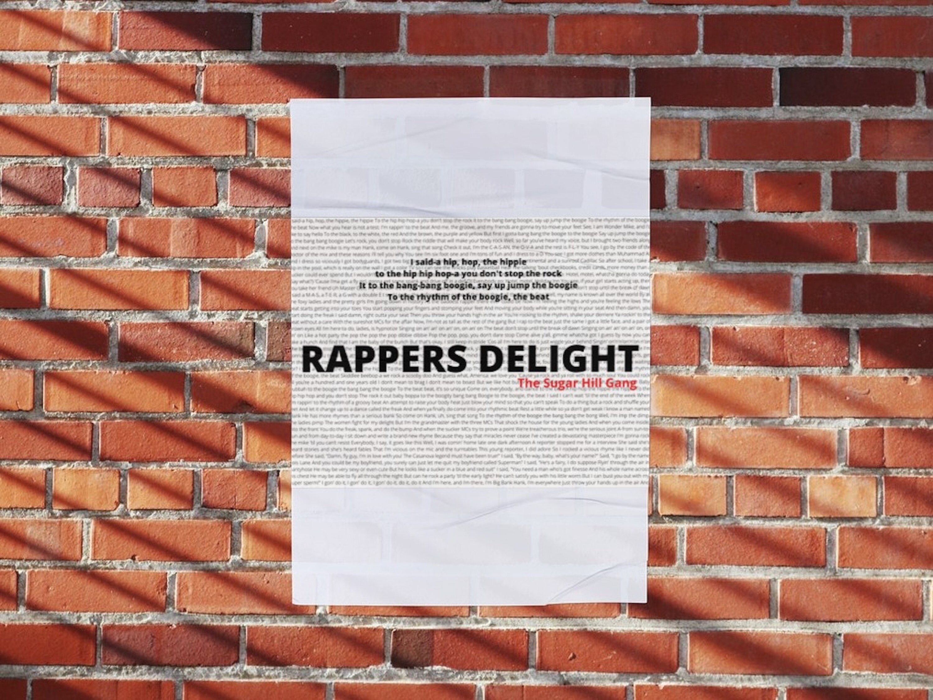 Rappers Delight Poster Set of 2, Sugar Hill Gang, 2 Wall Art Printable ...