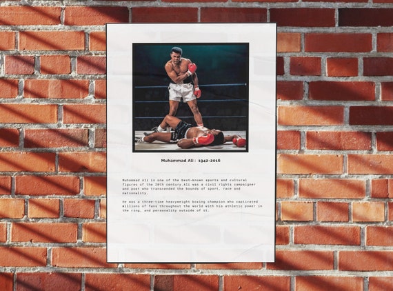 Muhammad Ali Poster Wall Art Print Sports Wall Art Boxing | Etsy