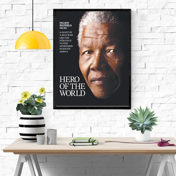 Nelson Mandela Poster South Africa Robben Island History - Etsy