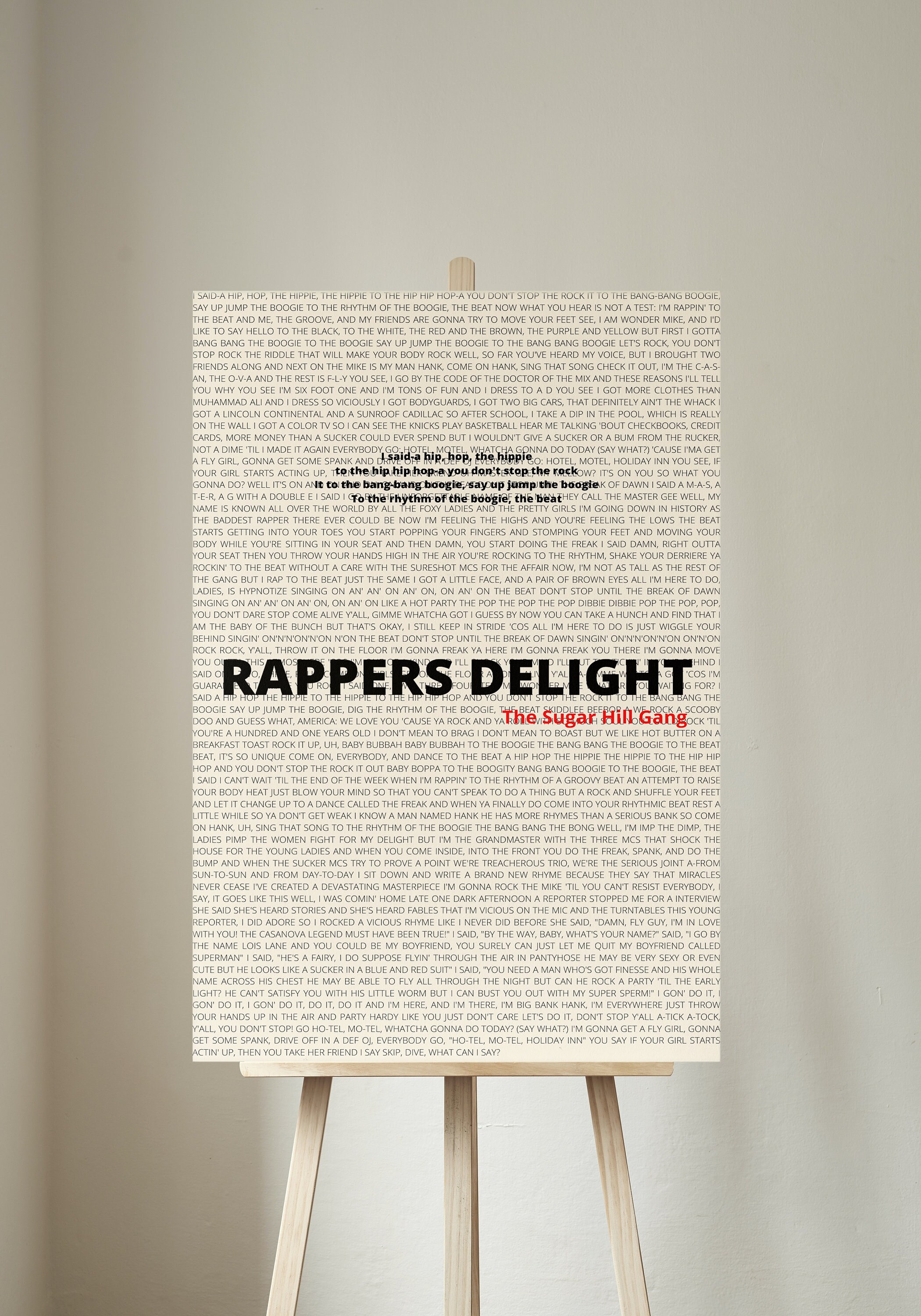 Rappers Delight Poster Set of 2, Sugar Hill Gang, 2 Wall Art Printable ...