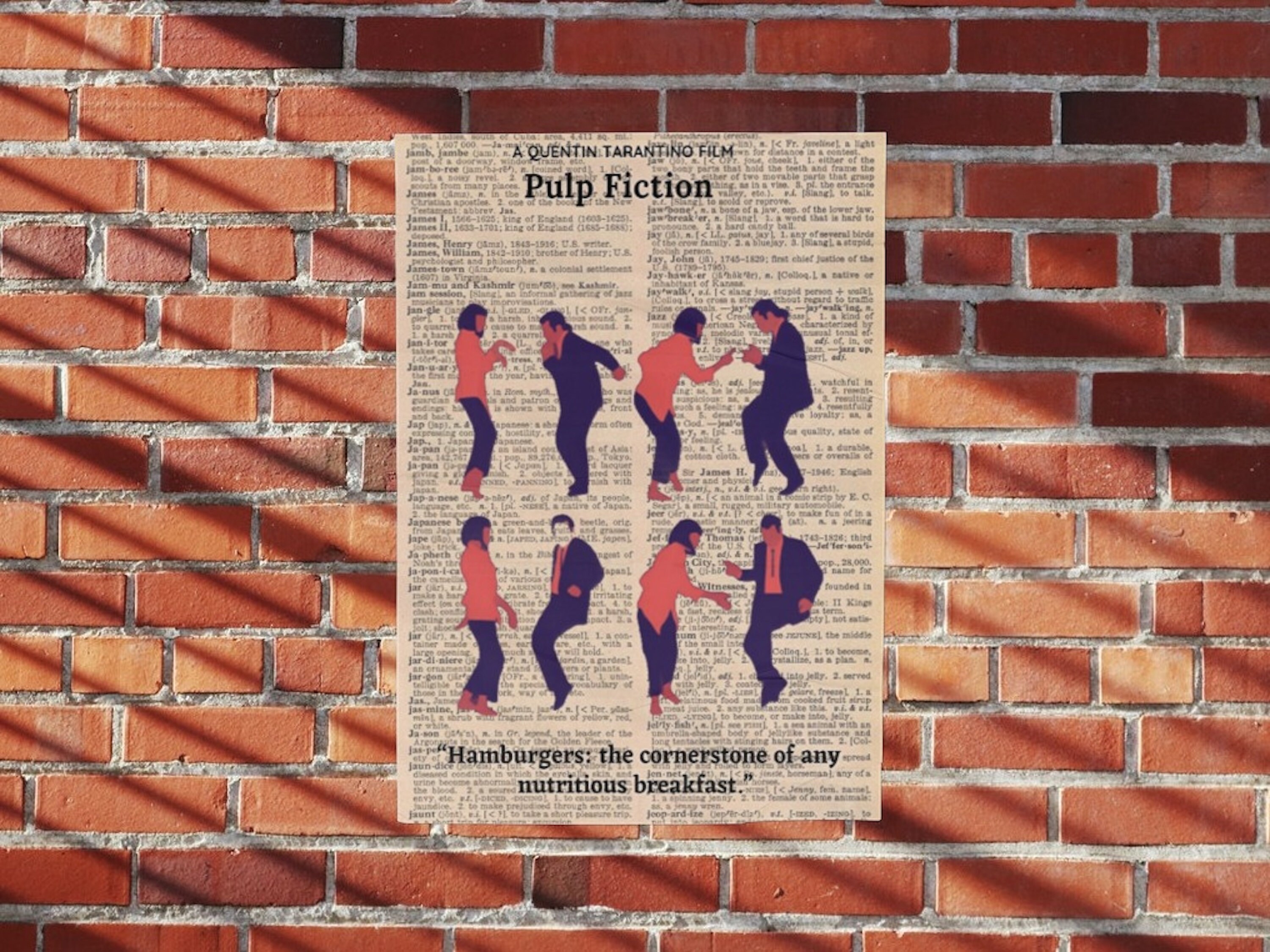 Pulp Fiction Posters Set, Two Printable Movie Posters, Tarantino Movie ...