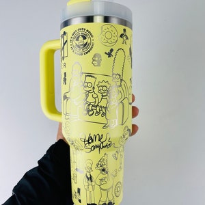 Stanley 40oz Tumbler Pomelo the Simpsons Engraved - Etsy