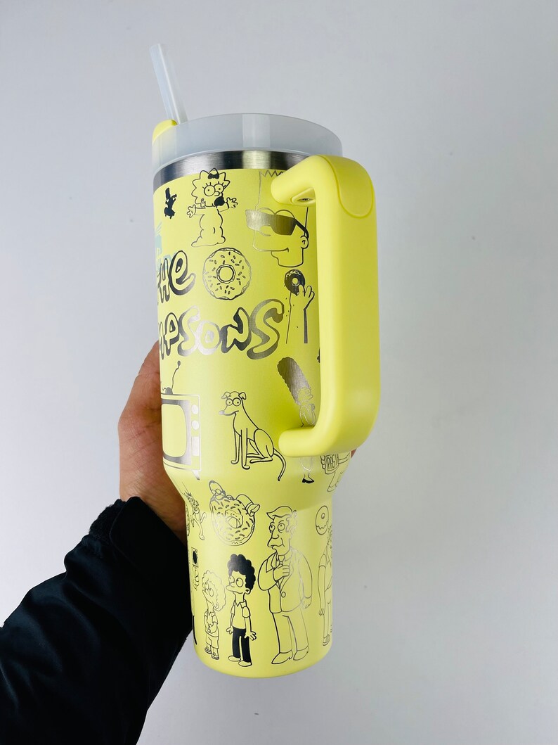 Stanley 40oz Tumbler Pomelo the Simpsons Engraved - Etsy