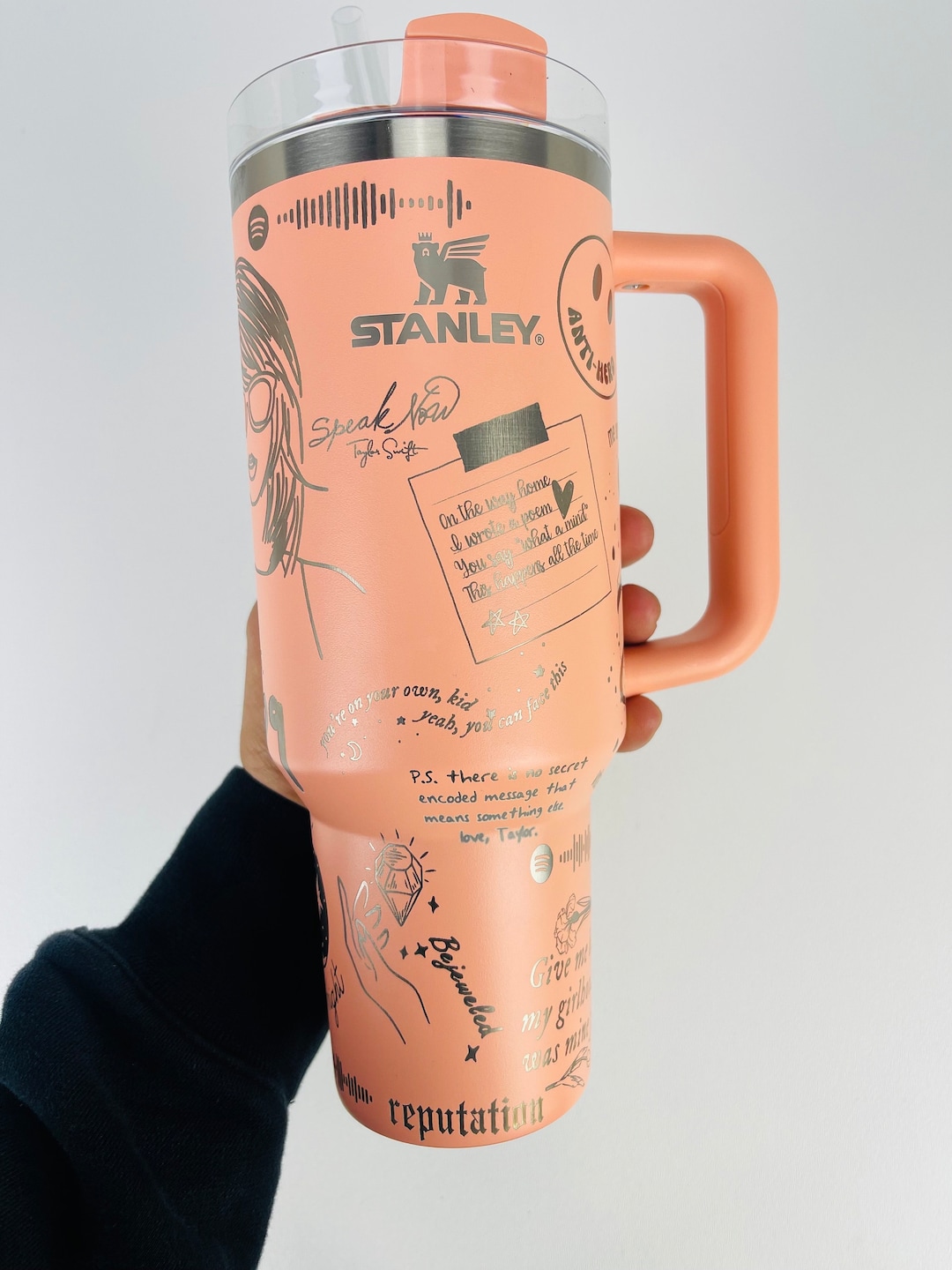 Stanley 40 Oz Tumbler Swiftie Engraved Melon - Etsy