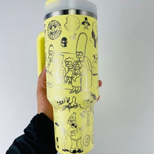 Stanley 40oz Tumbler Pomelo the Simpsons Engraved - Etsy