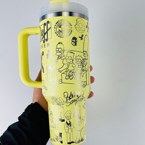Stanley 40oz Tumbler Pomelo the Simpsons Engraved - Etsy