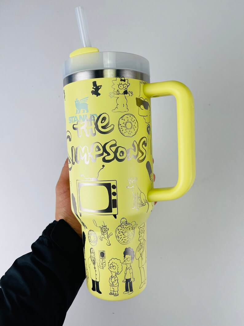 Stanley 40oz Tumbler Pomelo the Simpsons Engraved - Etsy