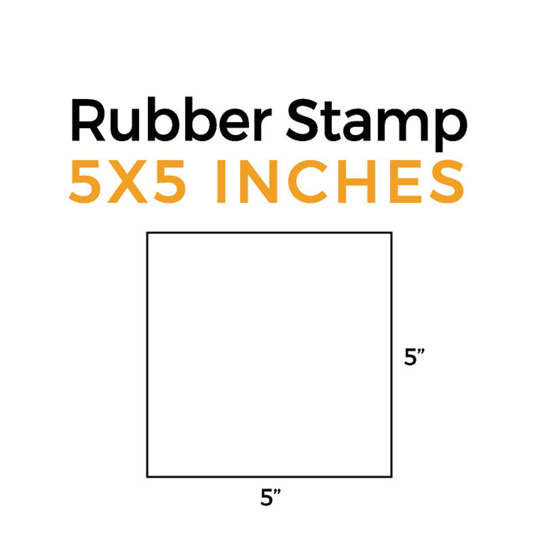 Custom 5x5 Stamp Wooden Rubber Stamp Customized - Etsy