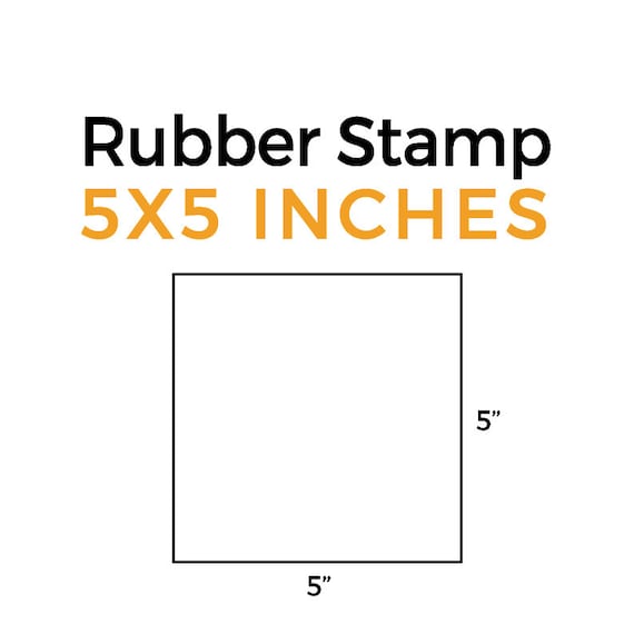 Custom 5x5 Stamp Wooden Rubber Stamp Customized - Etsy