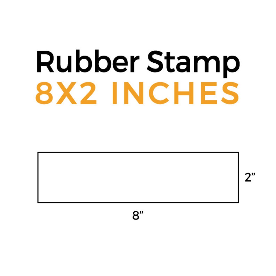 Custom 8x2 Stamp Wooden Rubber Stamp Customized - Etsy