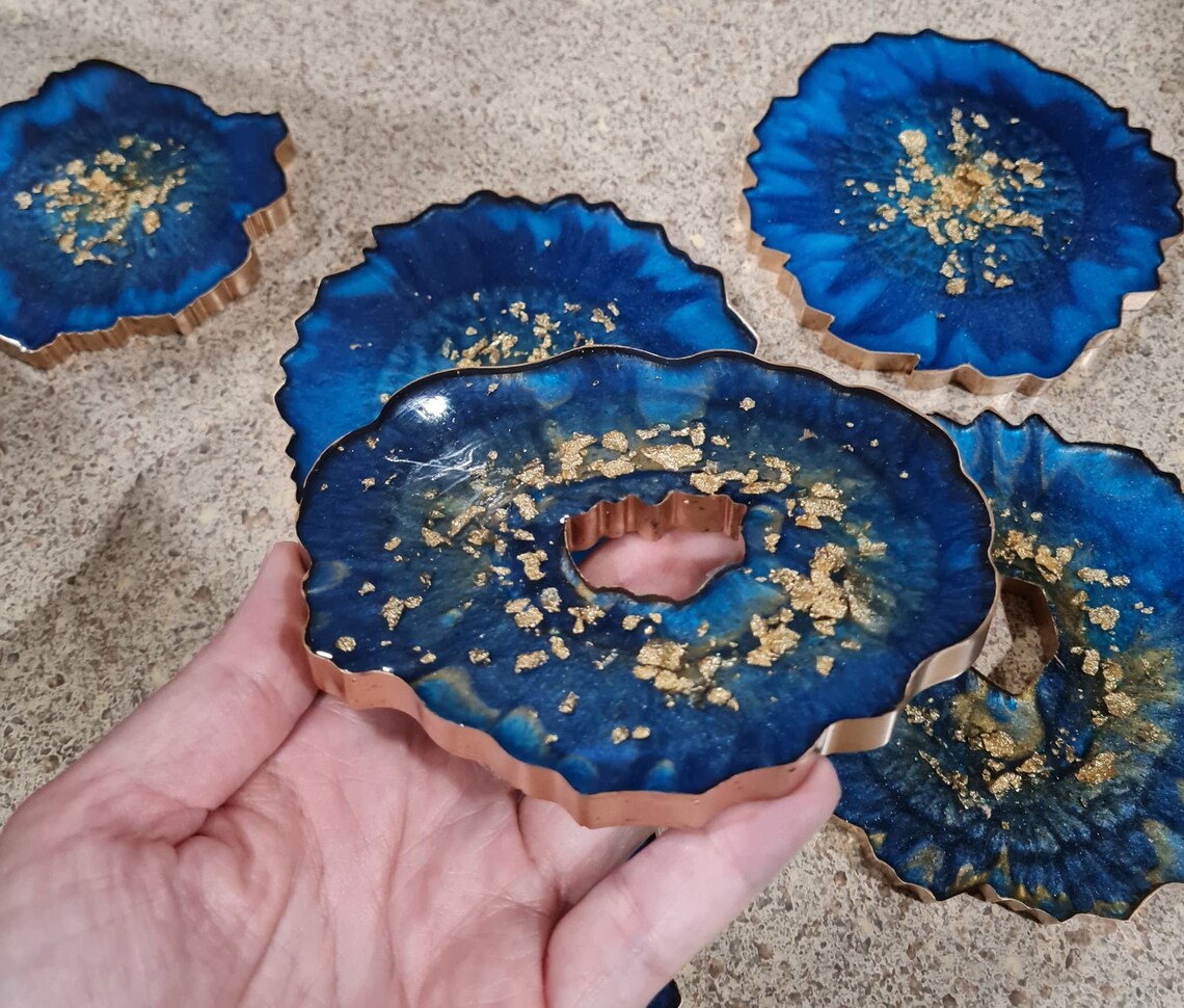 Resin Geode Coasters - Etsy