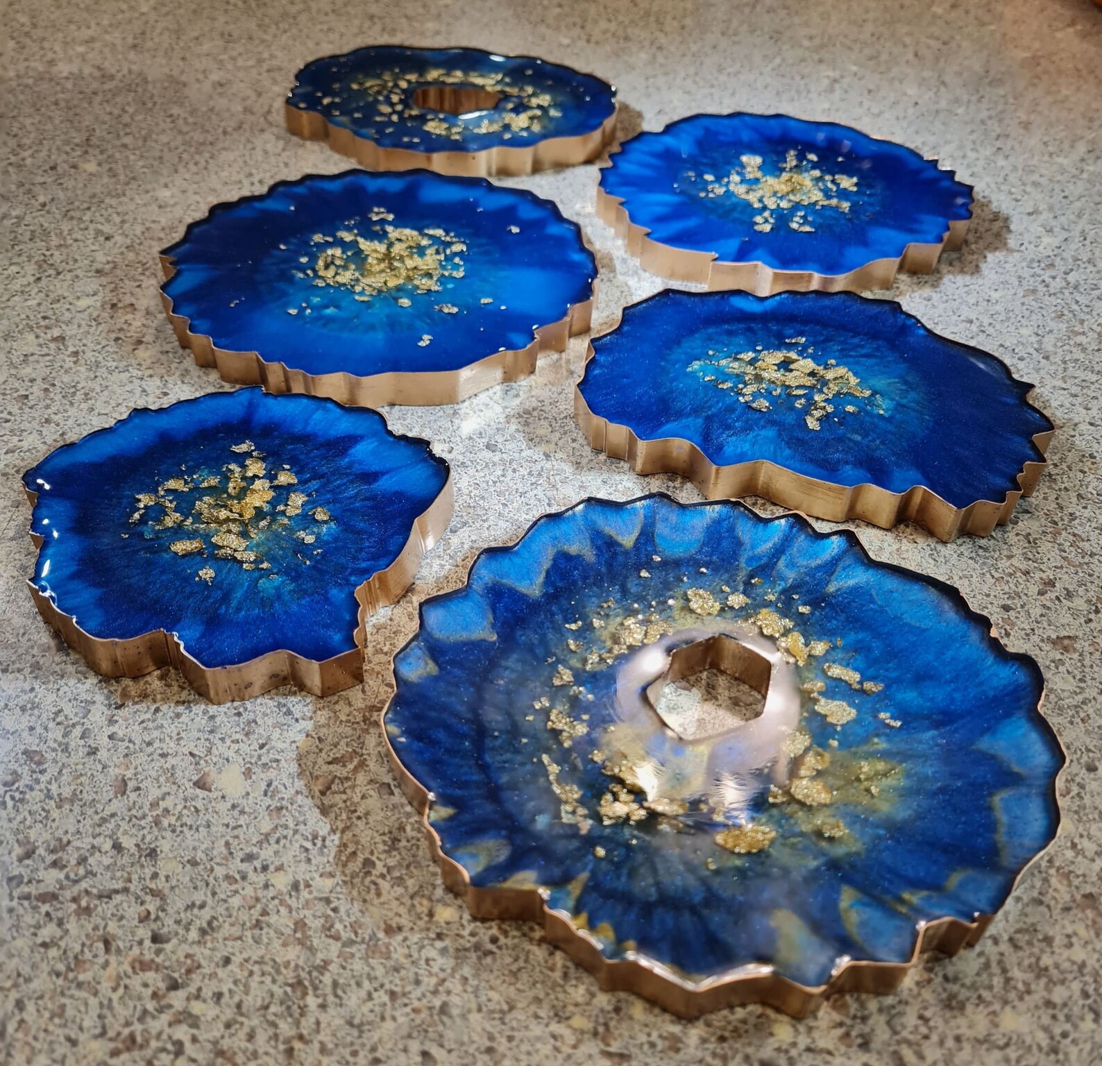 Resin Geode Coasters - Etsy