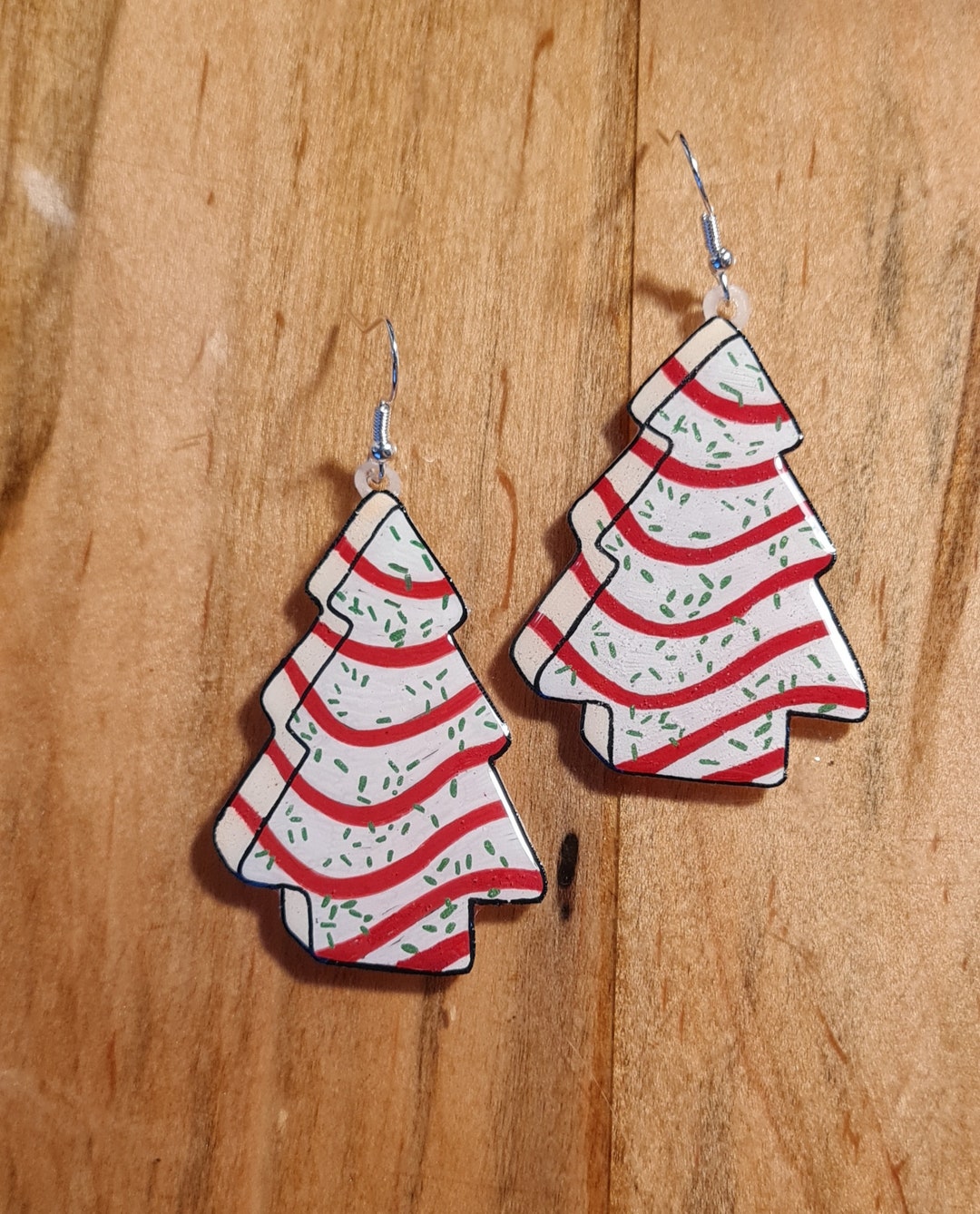 Hand Painted Stained Glass Style Shrinky Dink and Resin Christmas Tree ...