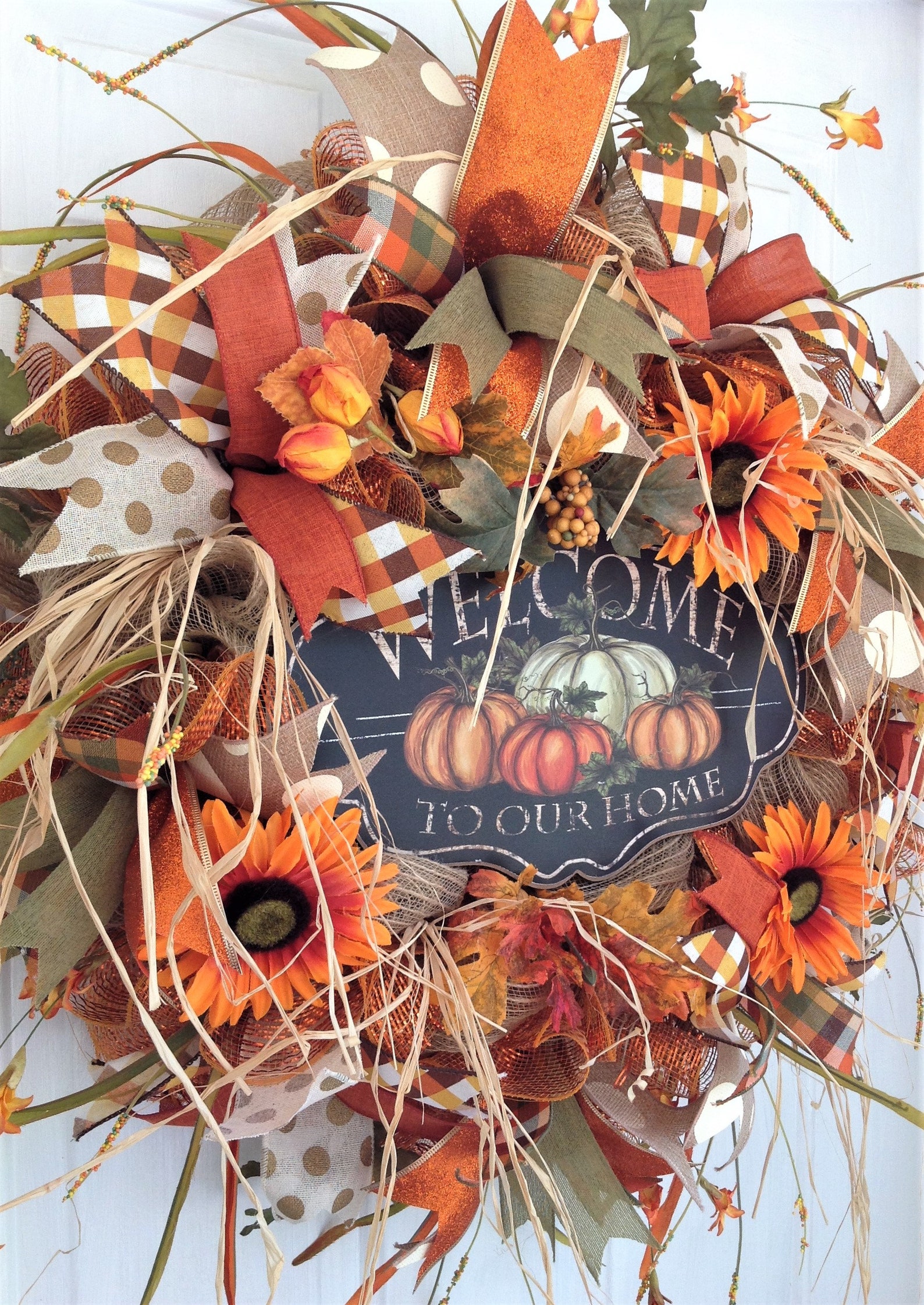 Fall Wreath for Front Door Autumn Wreath Fall Door Wreath - Etsy