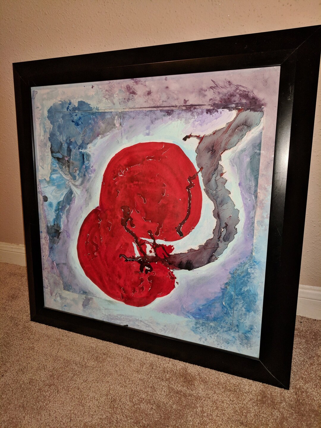 Strange Fetus Picture Frame Art Abstract Mixed Media Painting - Etsy