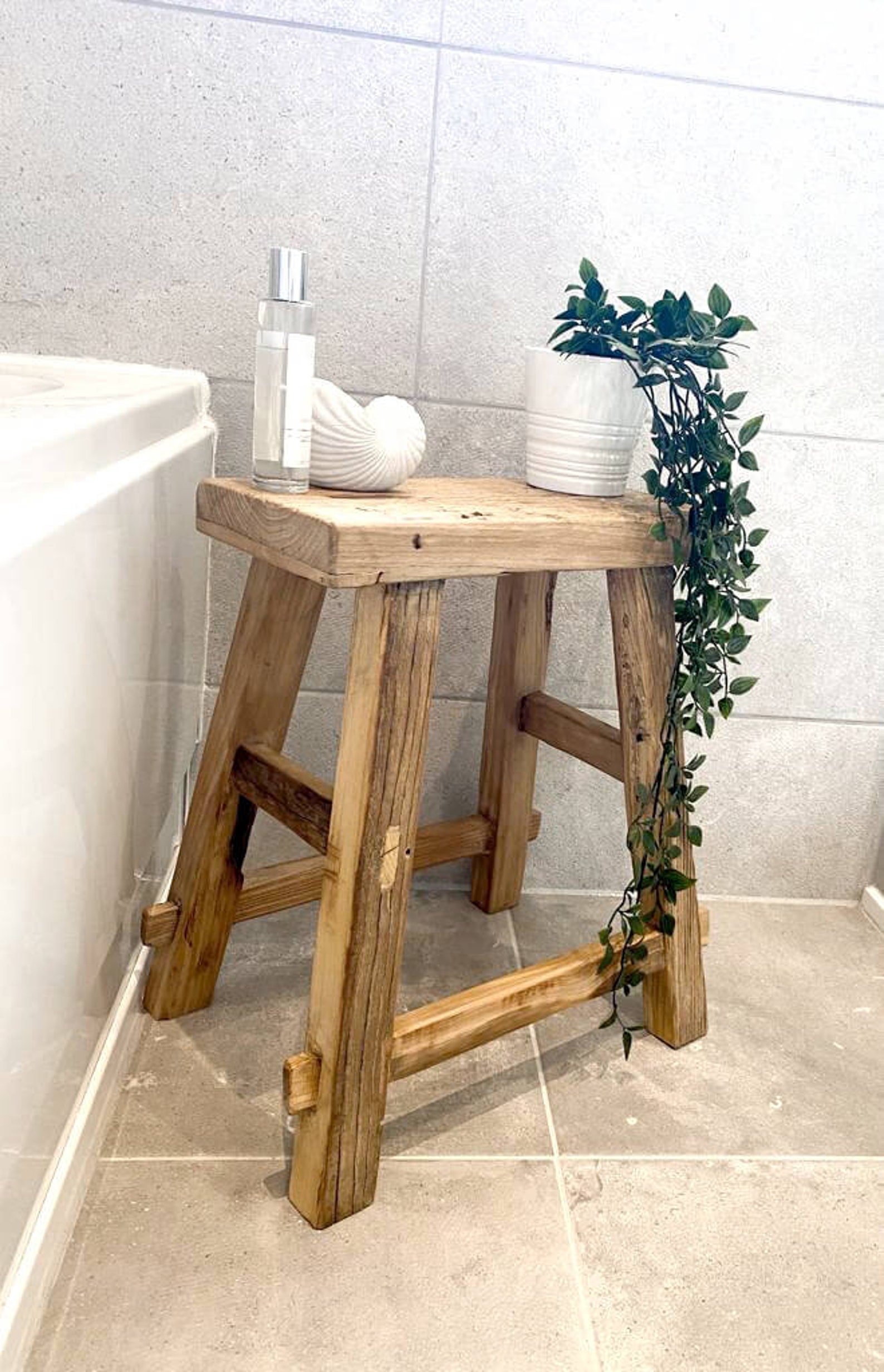 Old Barn Rustic Stool 20 to 24 Height Rustic Bed | Etsy UK