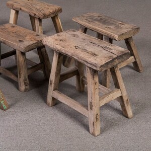 Miniature Milking Stools Antique Stools Rustic Stools Foot Stool Elm ...