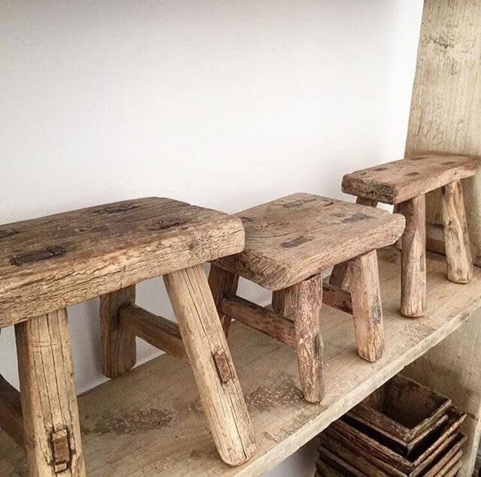 Small Rustic Stool Antique Milking Stool Rustic Farmhouse - Etsy