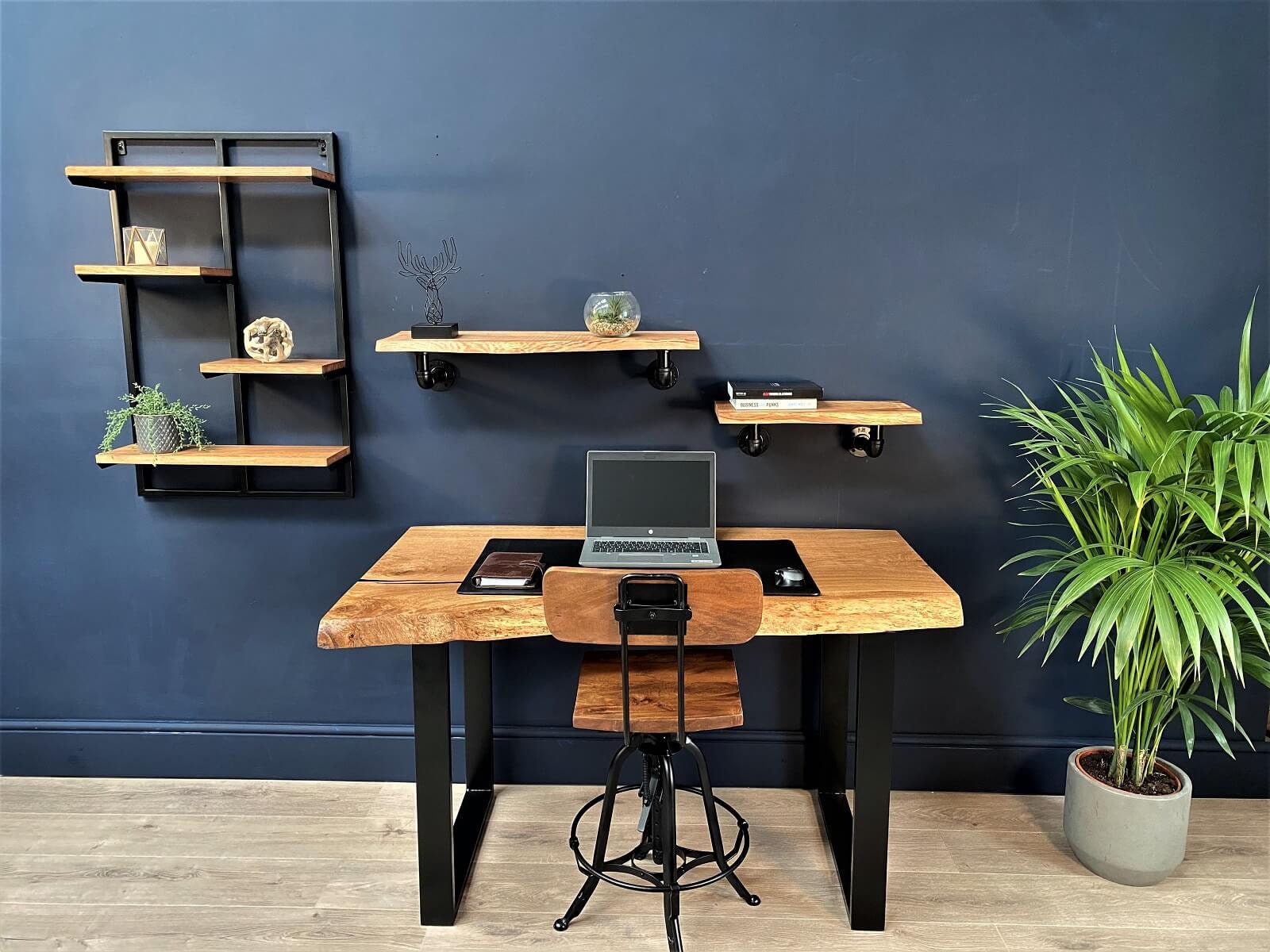 English Pippy Oak Live Edge Resin Infill Executive Desk - Etsy