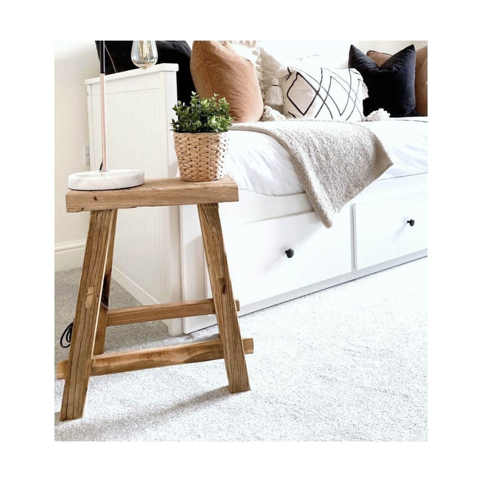 Old Barn Rustic Stool 20 to 24 Height Rustic Bed - Etsy UK