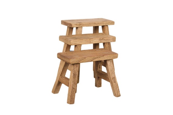 Miniature Rustic Stool 3 Sizes Rustic Old Barn Farmhouse | Etsy UK