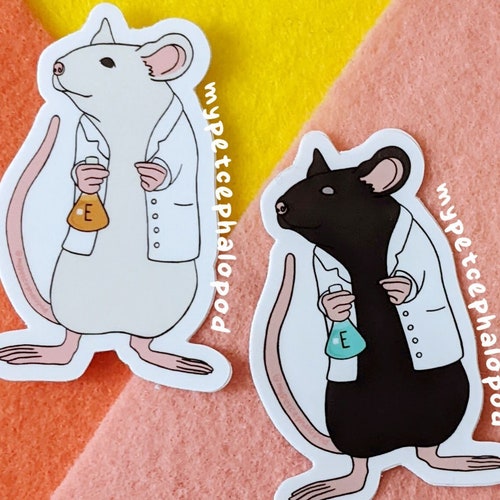 LAB RAT SCIENCE Stickers Biology Chemistry Microscope | Etsy
