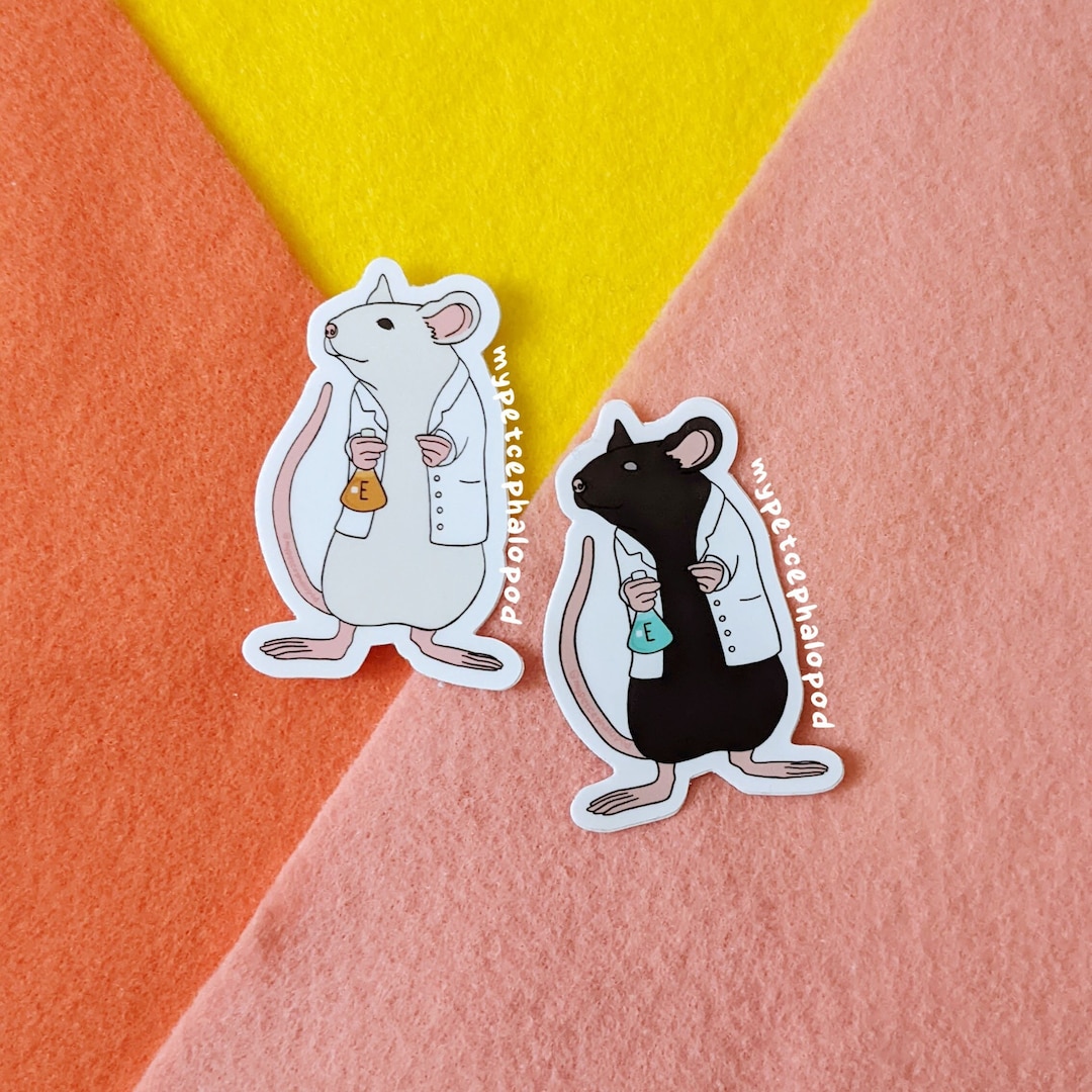 LAB RAT SCIENCE Stickers | Biology Chemistry Microscope Programming ...