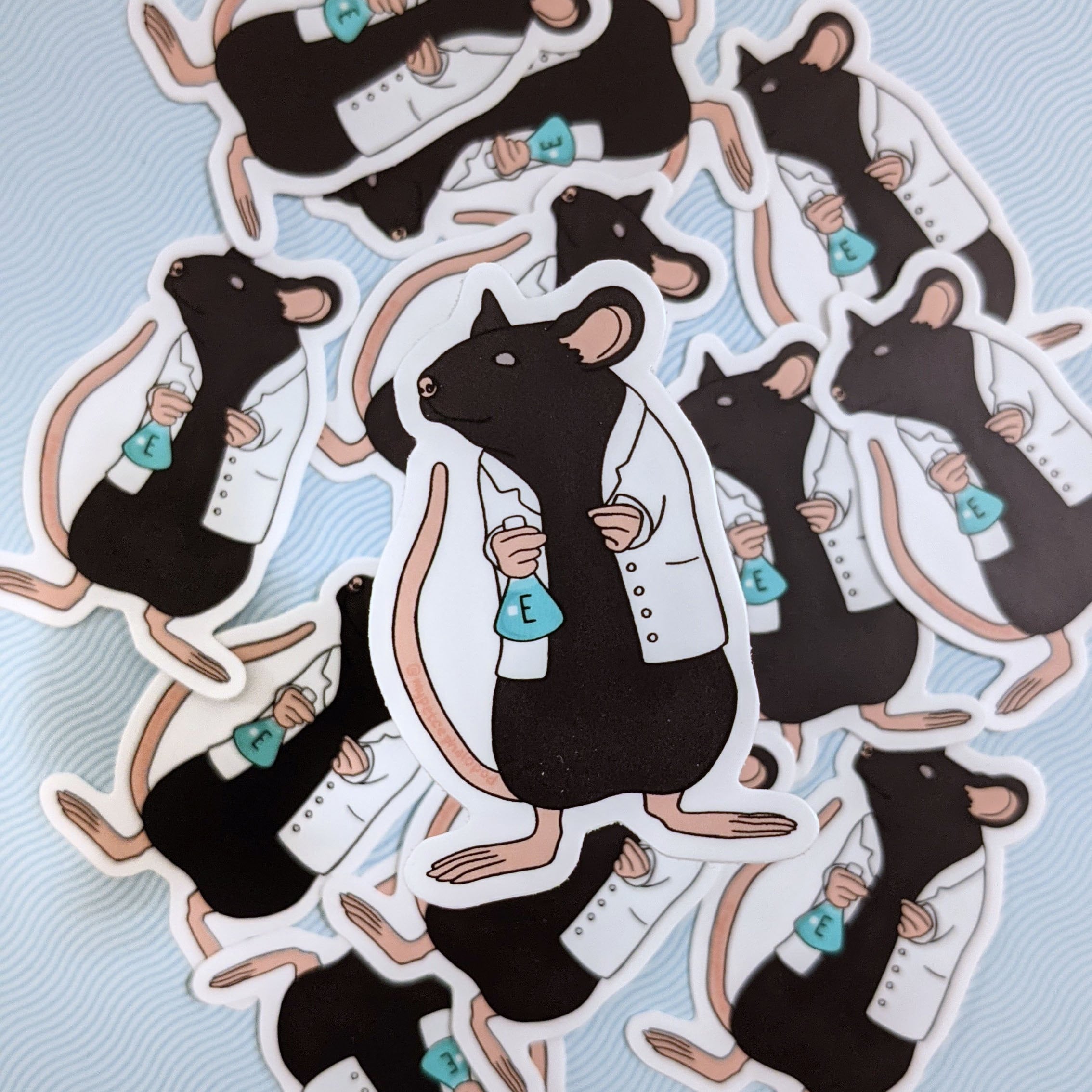 LAB RAT SCIENCE Stickers Biology Chemistry Microscope | Etsy