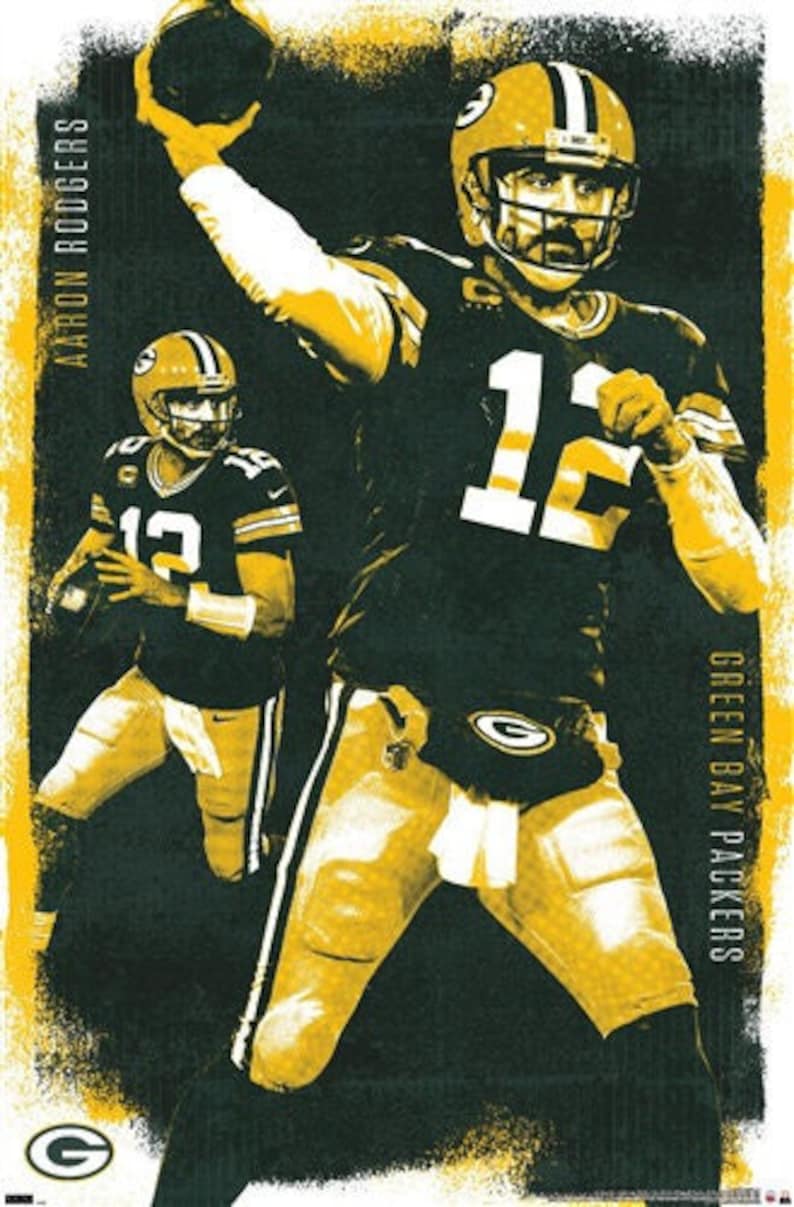NFL Aaron Rodgers - Green Bay Packers 22x34 Poster - Etsy