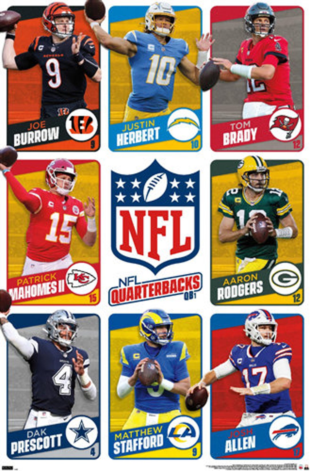 NFL League - Quarterbacks 2022 22x34 Poster - Etsy