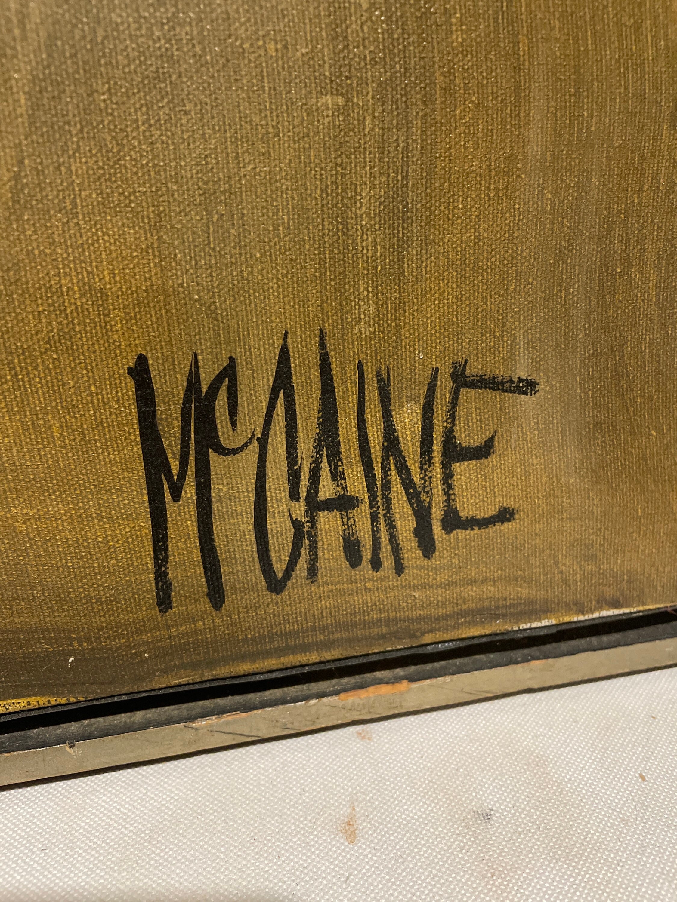 Robert Mccaine the Desk, Mid Century Modern Original Oil Painting on ...