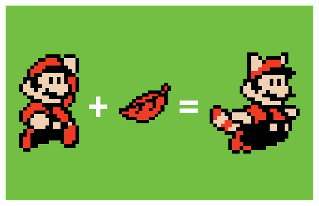 Raccoon Mario Math Print | Super Mario Bros 3, Nintendo (11x17) - Etsy
