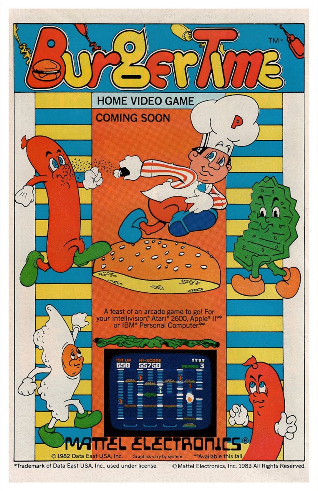 Burgertime Ad - Etsy