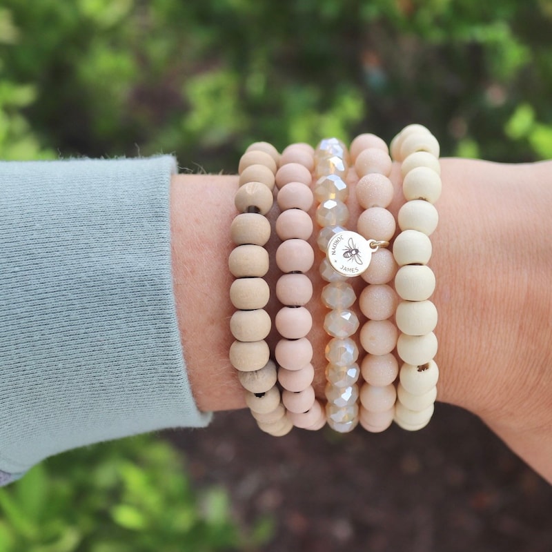 Wooden Bead Bracelet - Etsy